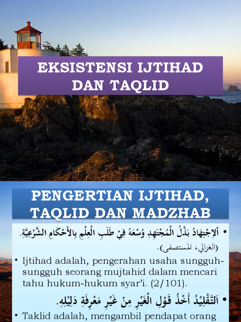 Eksistensi Ijtihad Dan Taqlid | PDF