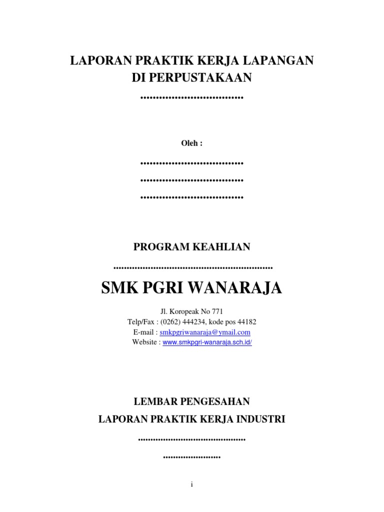 Contoh Laporan PKL | PDF
