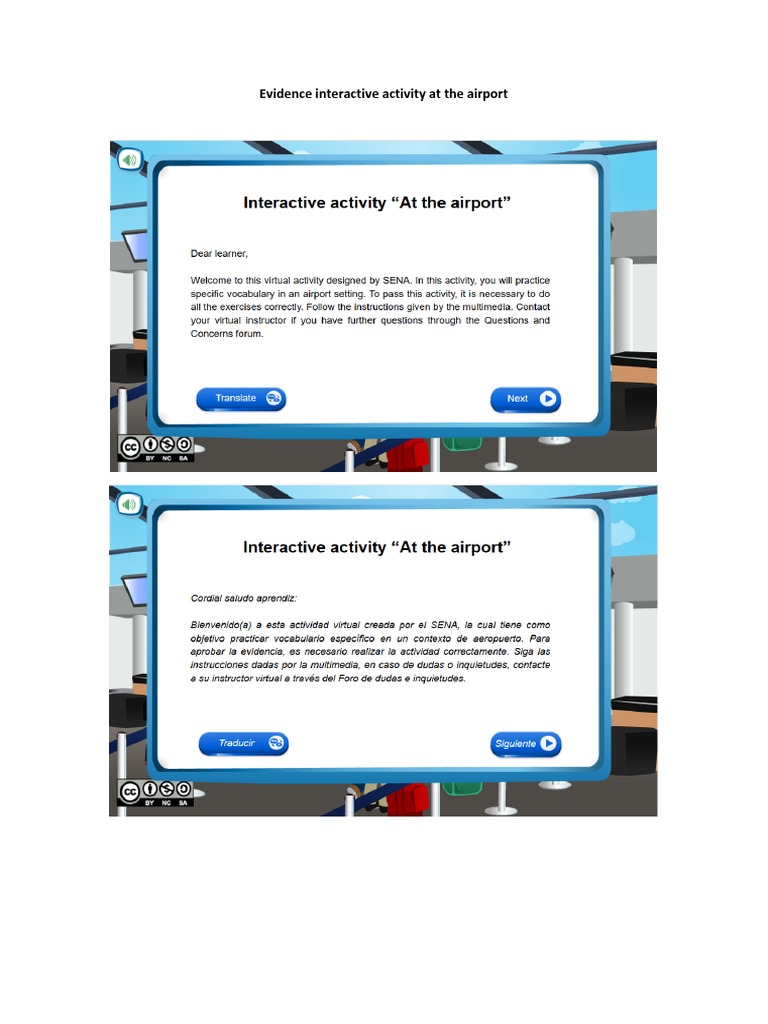 Evidence Interactive Activity at The Airport | PDF