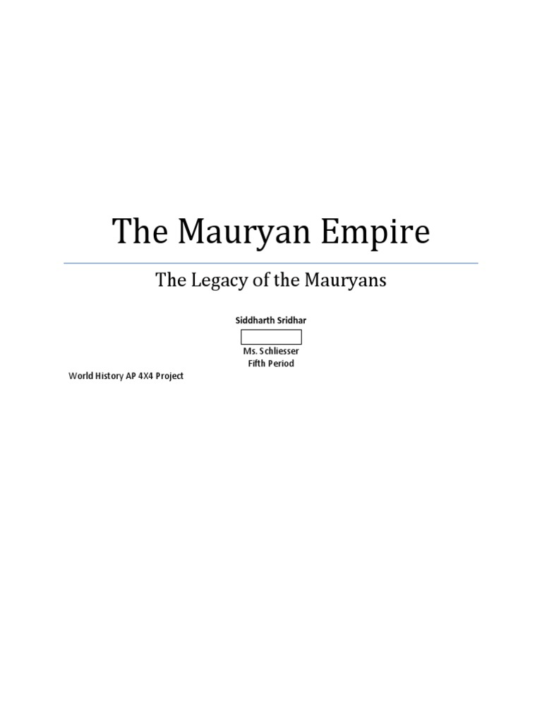 The Mauryan Empire: The Legacy of The Mauryans | PDF | South Asia | Ashoka