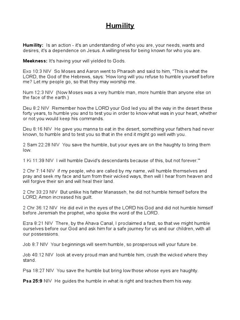 Humality | PDF | Humility | Moses