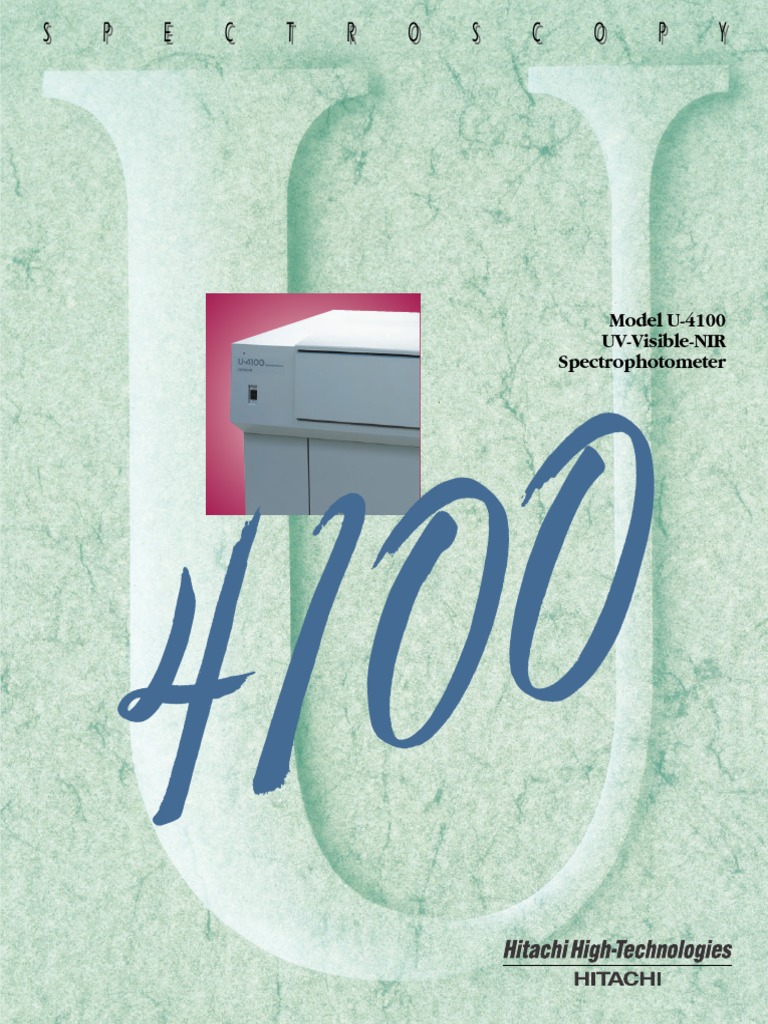 Hitachi U-4100 Brochure | PDF | Spectrophotometry | Reflectance