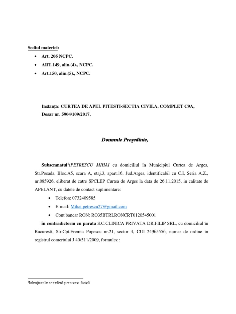 Intampinare La Apel | PDF