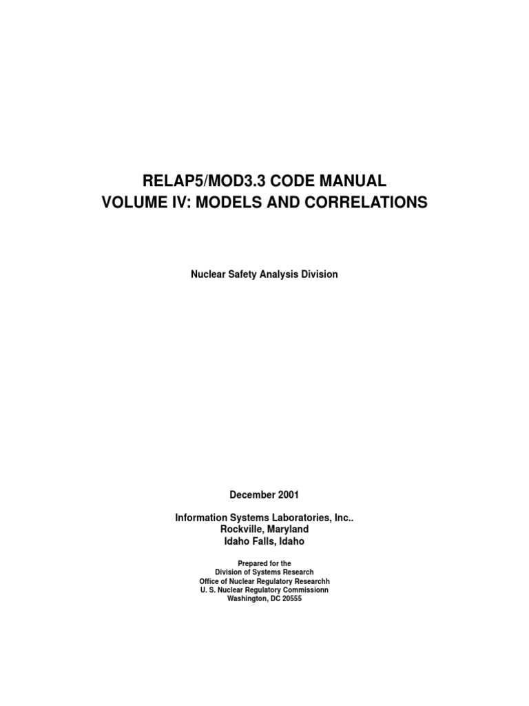 USNRC | PDF | Fluid Dynamics | Heat Transfer