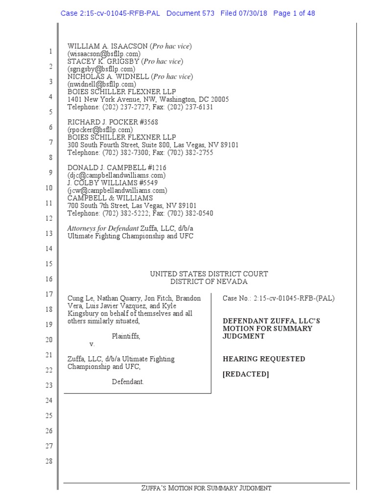 Motion For Summary Judgment | PDF | Business