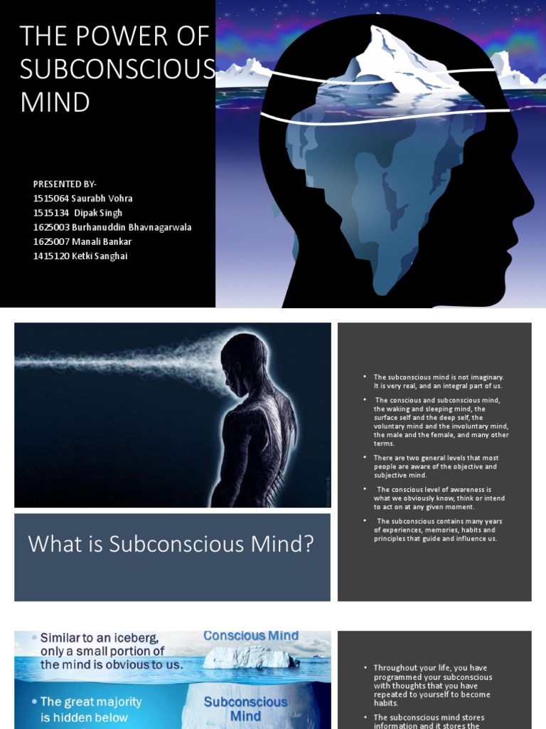 The Power of Subconscious Mind | PDF | Dream | Mind