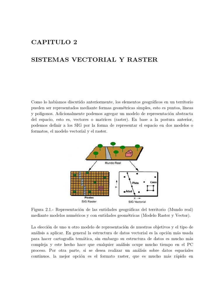 Modelos Vectorial y Raster en SIG | PDF | Sistema de información ...