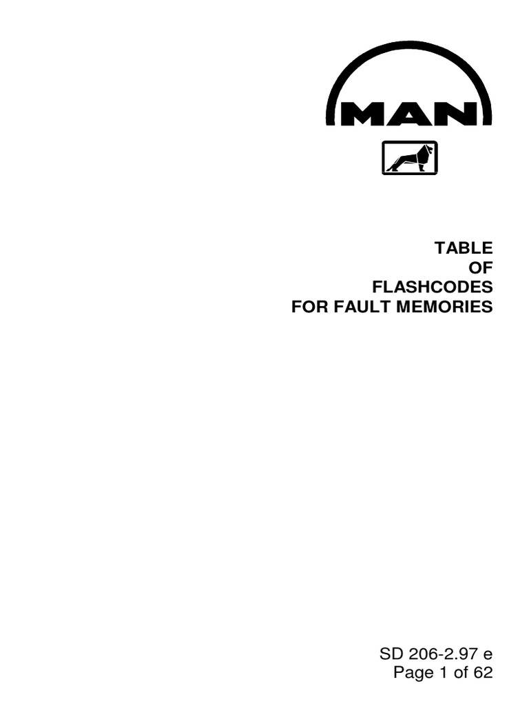 OF Flashcodes For Fault Memories: SD 206-2.97 e Page 1 of 62 | PDF | Anti Lock Braking System ...