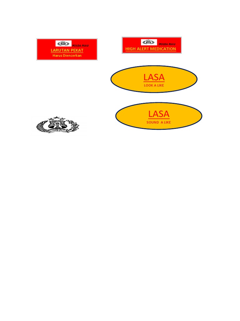 High Alert LASA Medications Guide | PDF