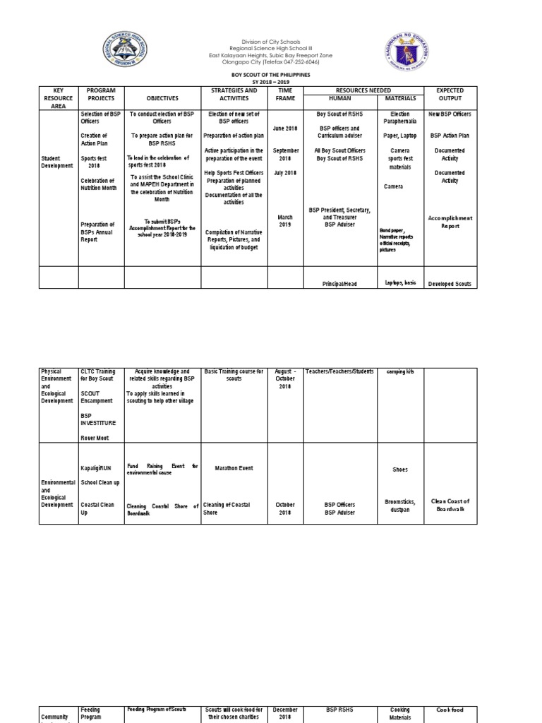 Action Plan New Format | PDF | Change | Curriculum