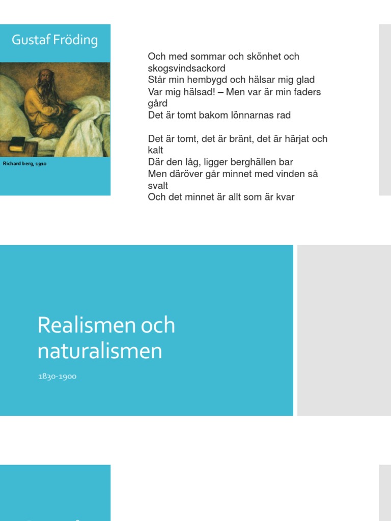 Realismen Och Naturalismen | PDF