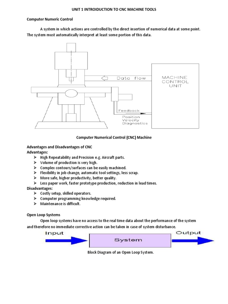 CNC Unit 1 | PDF | Numerical Control | Machines