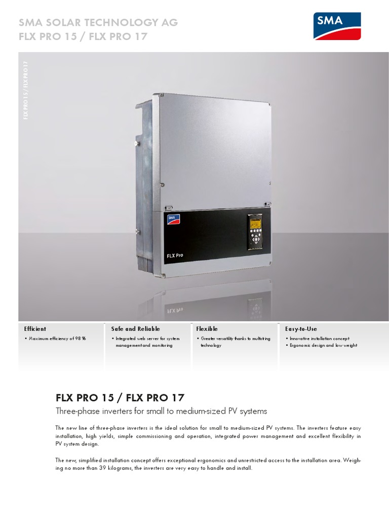 Sma Flxpro17 Den142611w | PDF | Power Inverter | Photovoltaic System