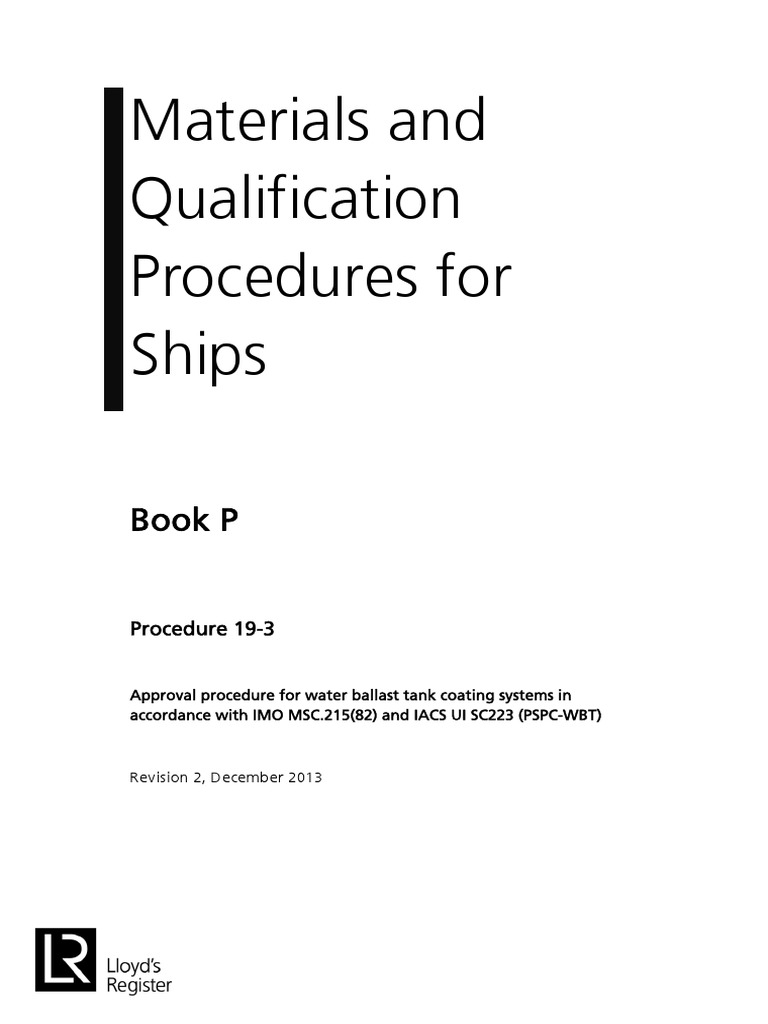 LR - Material and Qualification Procedures For Ships | PDF | Iso 9000 ...