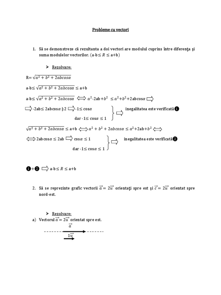 Probleme Cu Vectori | PDF