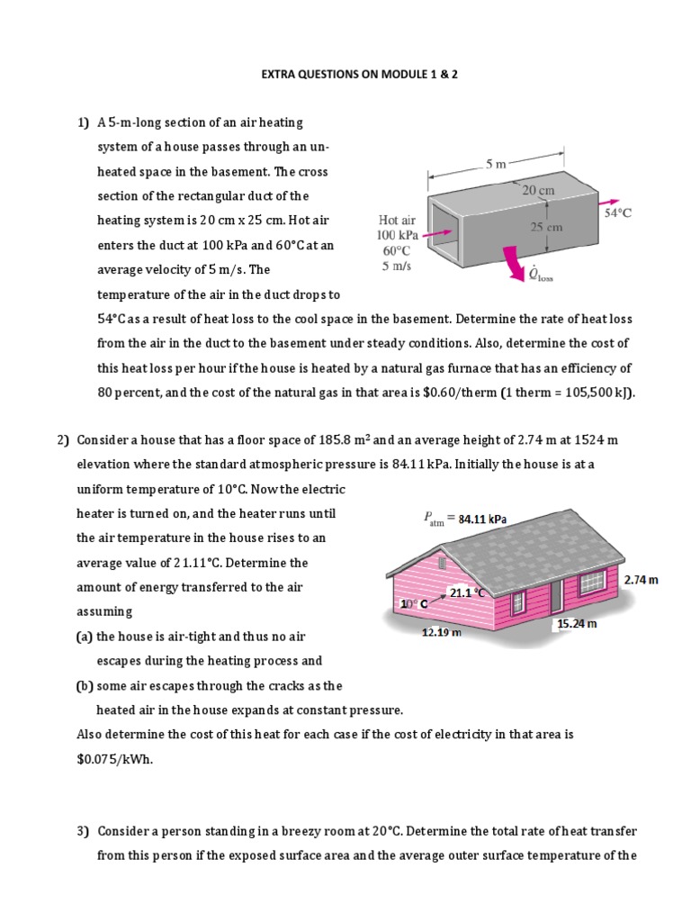 Extra Questions On Module 1 and Module 2 | PDF | Thermal Insulation ...