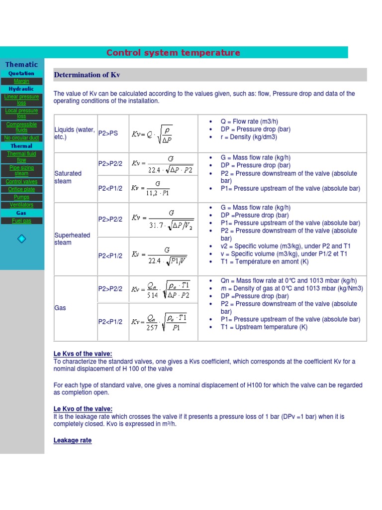 Control System Temperature | PDF | Flow Measurement | Valve
