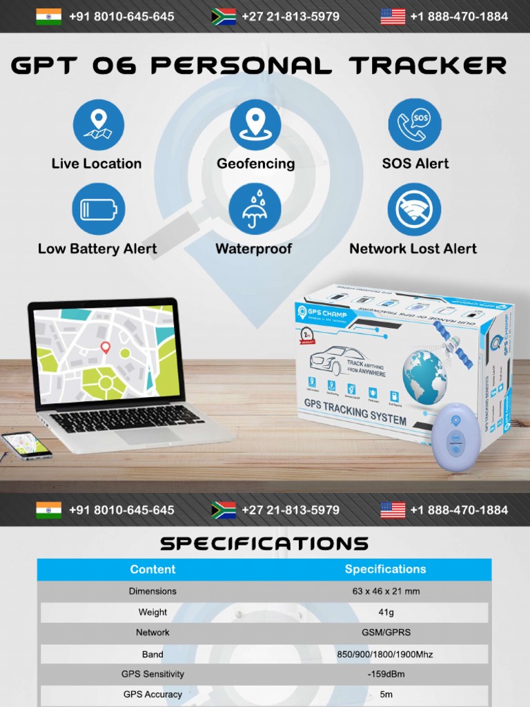 GPT 06 GPS Tracker Specification | PDF | Telecommunications
