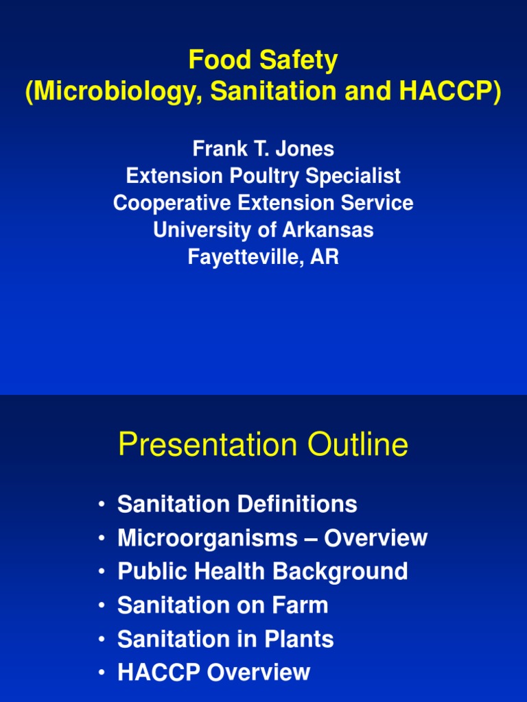 Food Safety (Microbiology, Sanitation and HACCP) | PDF | Disinfectant ...