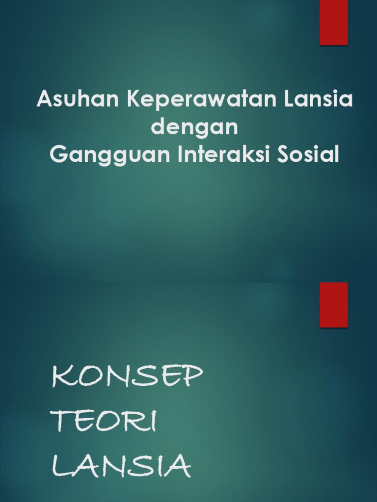 Konsep Teori Lansia | PDF | Pengembangan Diri