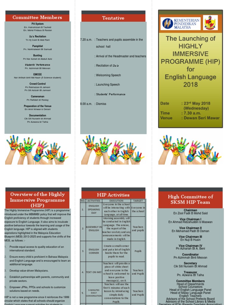 Hip Launching Pamphlet | PDF | Teachers | Behavior Modification