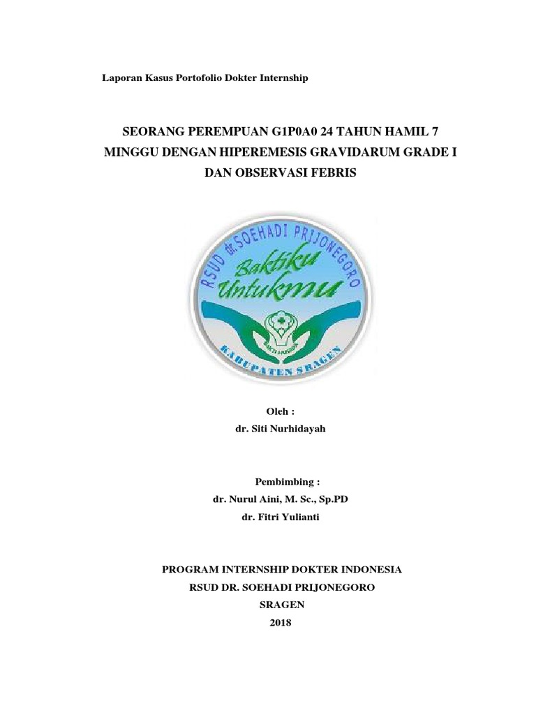 Lapsus Hiperemesis Gravidarum | PDF