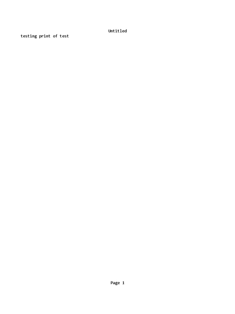 Untitled Testing Print of Test | PDF | Printing | Publishing