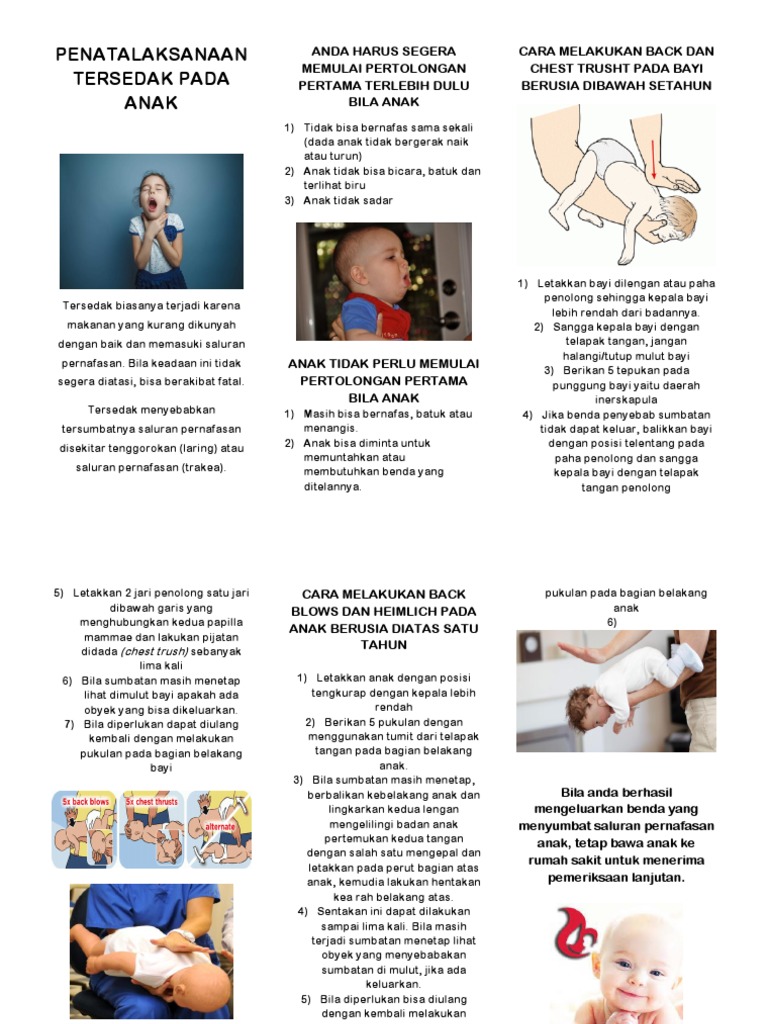 Leaflet Penatalaksanaan Tersedak Pada Anak-Anak | PDF