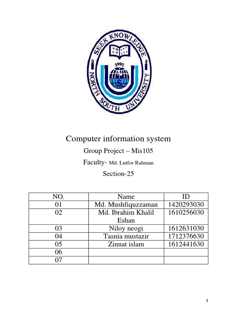 Final Project Mis 105 | PDF | Management Information System ...