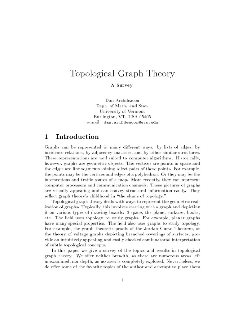 Archdeacon PDF | PDF | Graph Theory | Discrete Mathematics