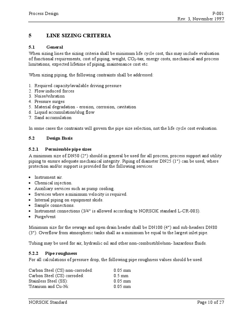 Line Sizing Criteria in Piping Design | PDF | Pump | Pipe (Fluid ...