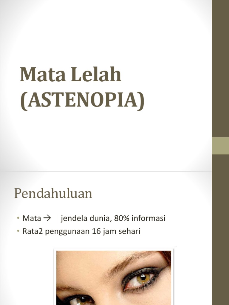 Penyuluhan ASTENOPIA | PDF