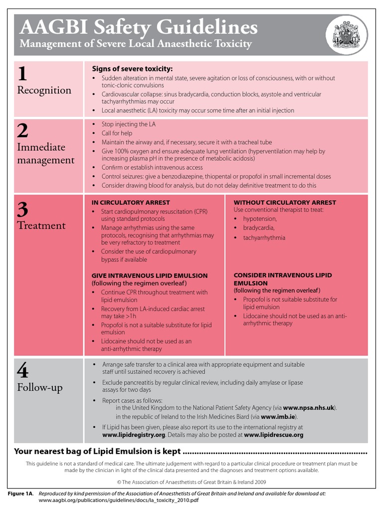 Management of Local Anaesthetic Toxicity Update 2009 | PDF | Anesthesia ...