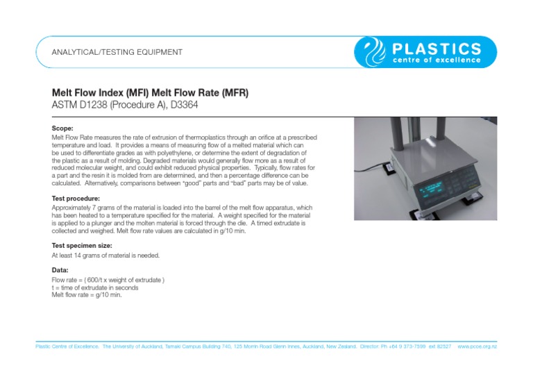 ISO 1133 For Melt Flow Rate | PDF