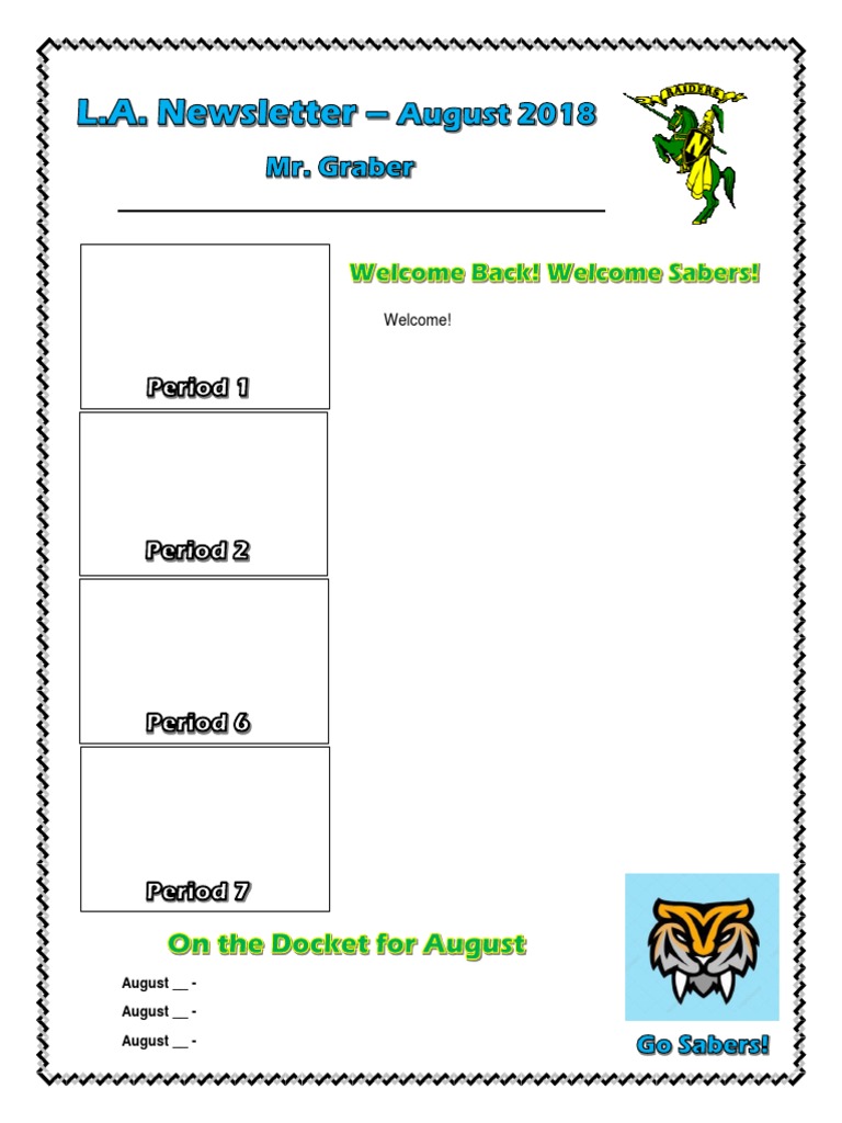 August Newsletter | PDF