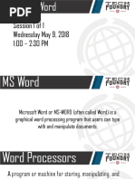 Lesson 1 Parts of Microsoft Word | PDF | Microsoft Windows | Graphical User Interfaces