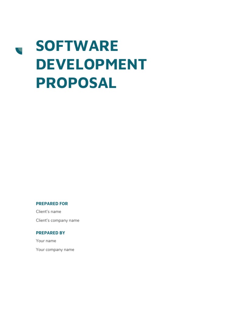 Software Development Proposal | PDF | Software Release Life Cycle ...