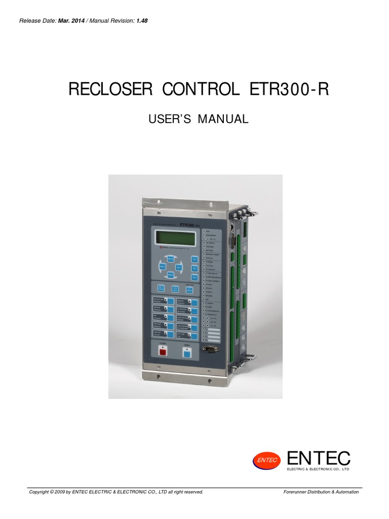 01 ETR300R Manual Control Ver1.48 20140321 | PDF | Relay | Power Supply