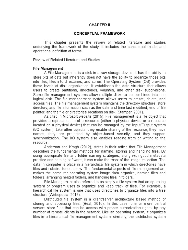 Chapter II Conceptual Framework | PDF | Computer File | Linux