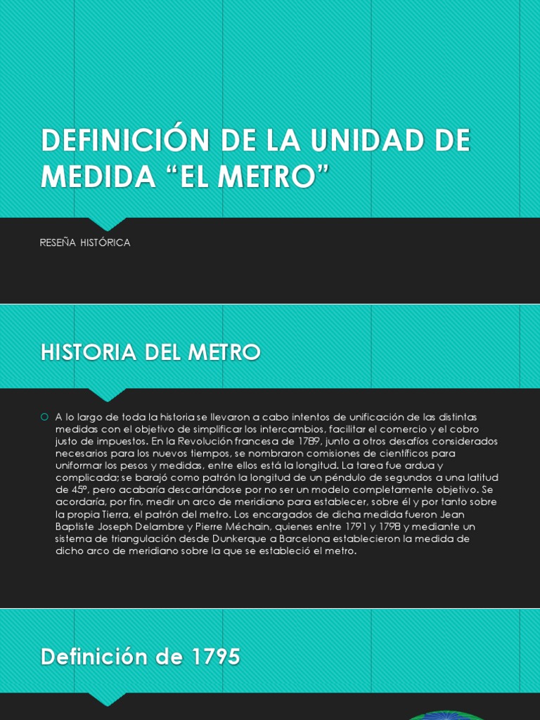 Definicion de Metro | PDF | Metro | Longitud