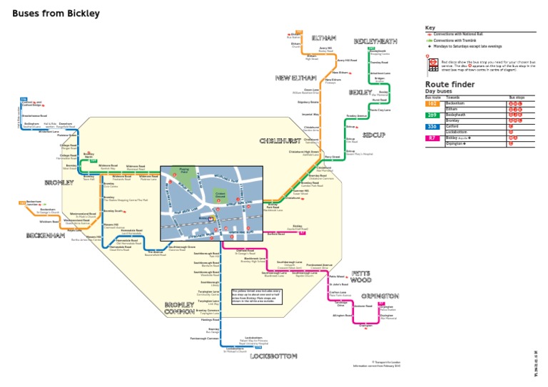 TFL Bus Spider Map For Bickley | Download Free PDF | Public Transport ...