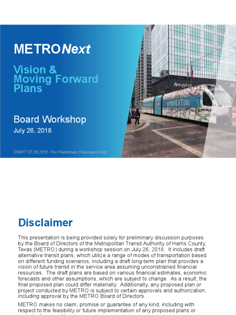 METRONext - Vision Moving Forward Plans | PDF | Light Rail | Public ...