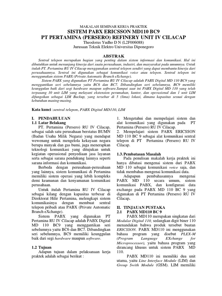 Sistem Pabx Ericsson Md110 Bc9 | PDF | Komputer