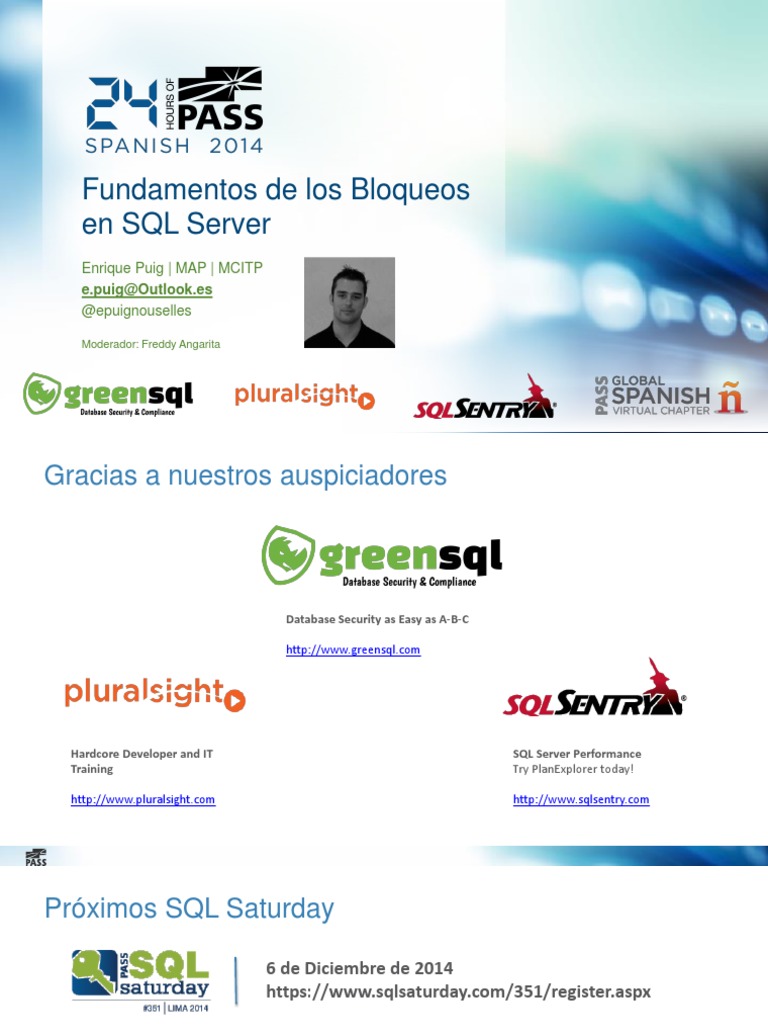 Fundamentos de Los Bloqueos en SQL Server - EnriquePuig | PDF ...