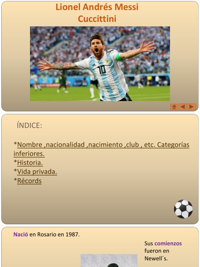 Messi | PDF | Deportes y actividades al aire libre | Estilo de vida