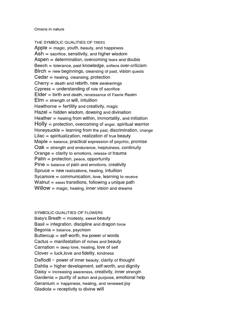 Omens in Nature | PDF | Psychological Concepts