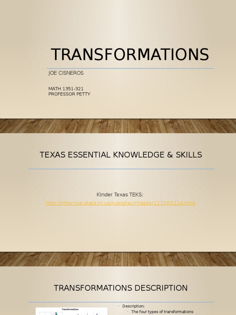 Transformations Project 5 | PDF
