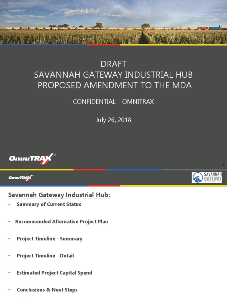 SGIH - Omnitrax Presentation To ECIDA 7.26.18v2 | PDF | Business