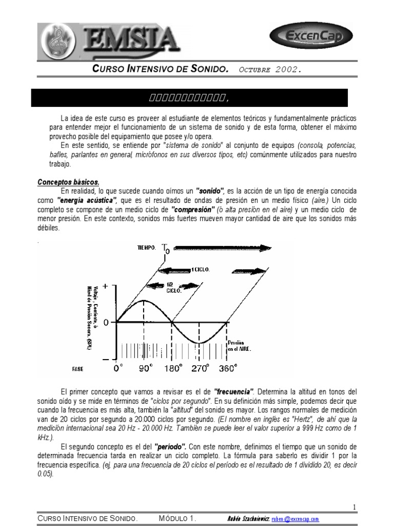Curso Intensivo de Sonido | PDF | Sonido | Decibel