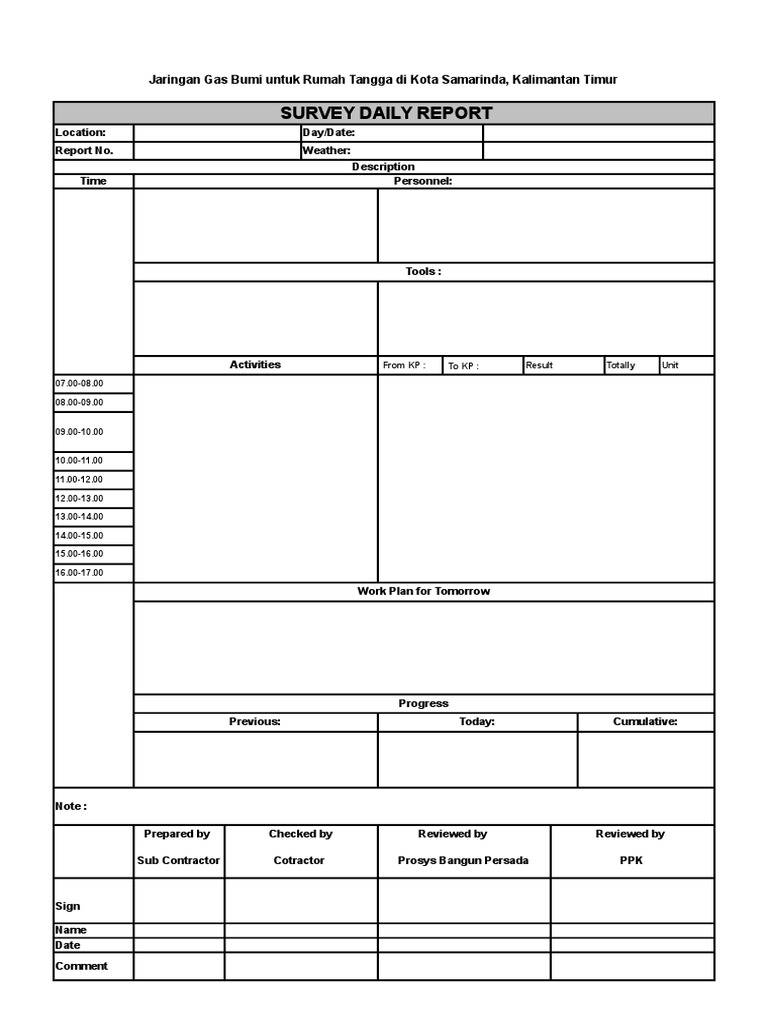 Form - Daily Report 1 | Welding | Construction
